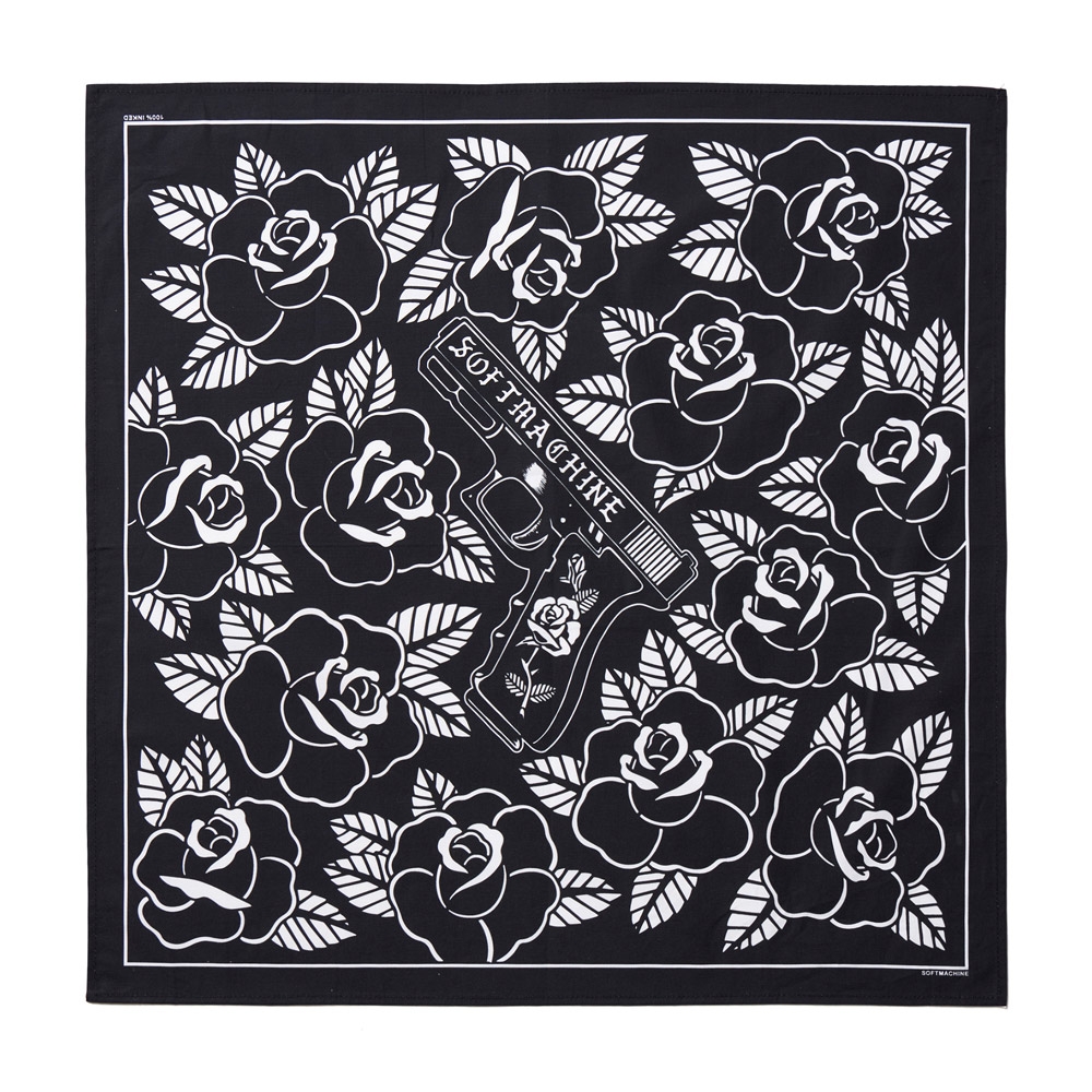 ソフトマシーン ガン 'N' ローズ バンダナ | SOFTMACHINE GUN 'N' ROSE BANDANA - TWO FACE（トゥーフェイス）